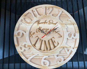 Timber Wall Clock - Etsy UK