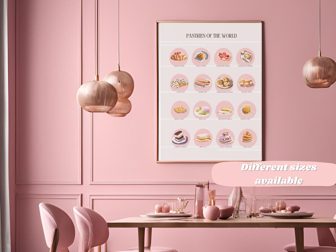 Digital Poster - Pastries of the World - Etsy