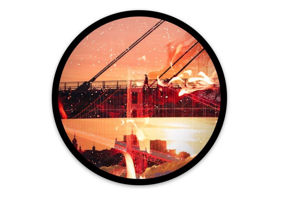 Burning Bridges | Sticker | 3x3" Circle - Etsy