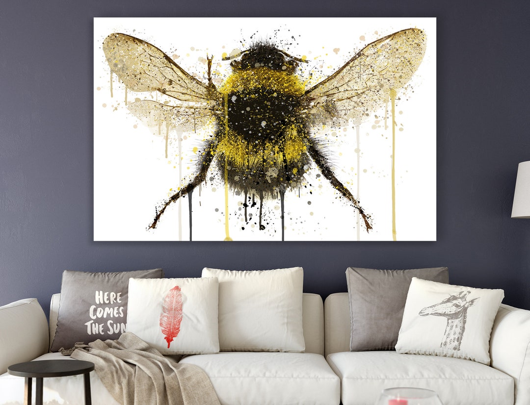 Bumblebee Canvas Wall Art Bee Print - Etsy