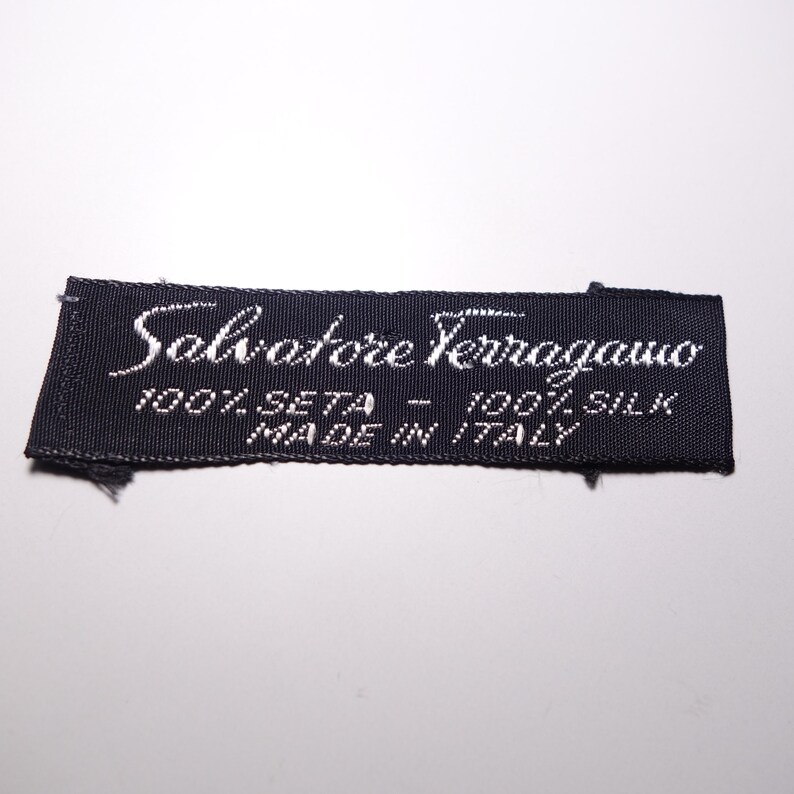 Vintage Salvatore Ferragamo Sew on Replacement Embroidered All Silk ...