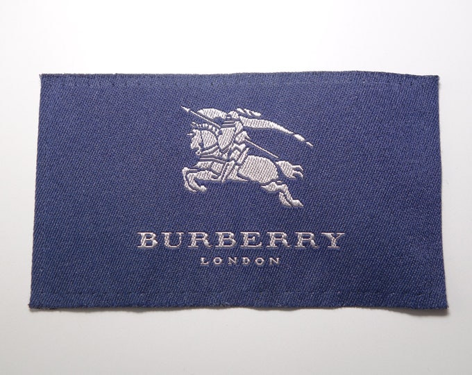 Burberry London Sew on Replacement Embroidered Blue Label Tag - Etsy