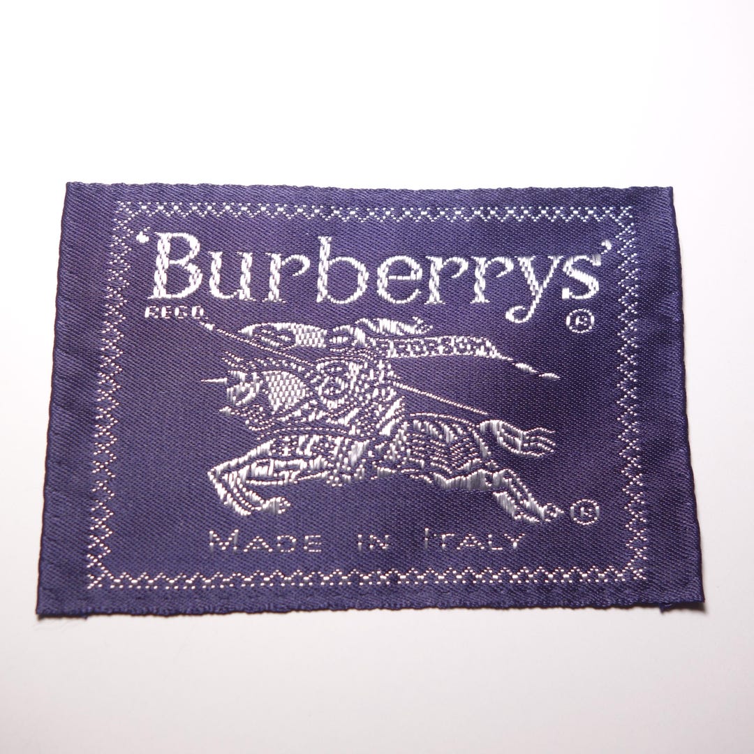 Vintage Burberrys Made in Italy Sew on Replacement Embroidered Blue ...