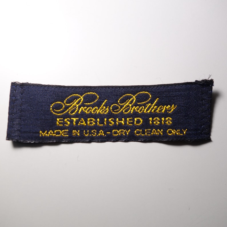 Vintage Brooks Brothers Replacement Sew on Embroidered Label Tag - Etsy