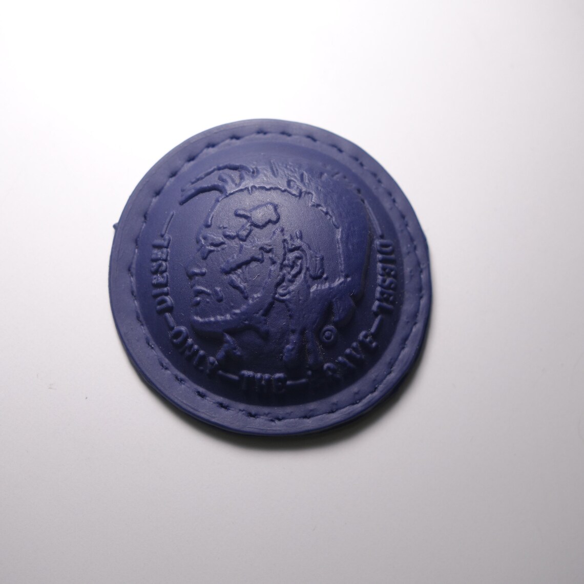 Diesel Only the Brave Sew on Replacement Embossed Blue Rubber Patch - Etsy