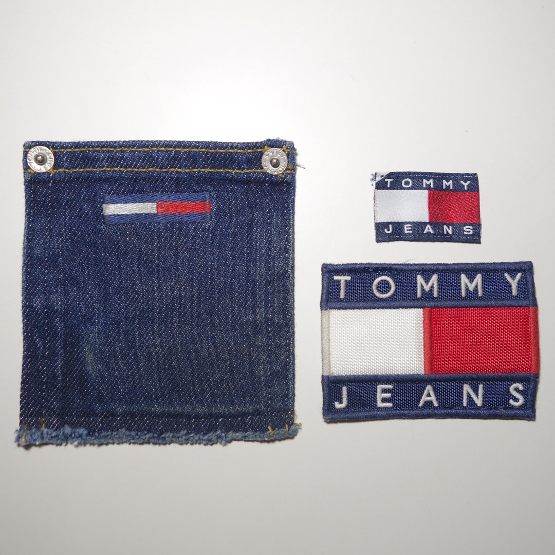 Tommy Hilfiger Replacement Sew on Denim Pocket, Embroidered Logo Patch ...