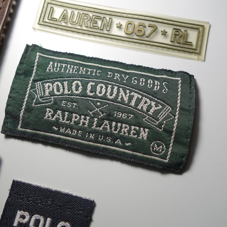Ralph Lauren Sew on Replacement Leather Patch, Rubber Patch & Label Tag ...