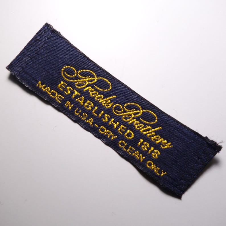 Vintage Brooks Brothers Replacement Sew on Embroidered Label Tag - Etsy