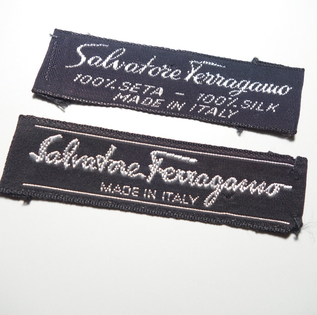Vintage Salvatore Ferragamo Sew on Replacement Label Tag - Etsy
