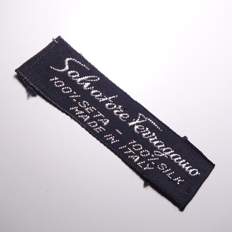 Vintage Salvatore Ferragamo Sew on Replacement Embroidered All Silk ...
