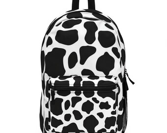 Cow Print Backpack - Etsy