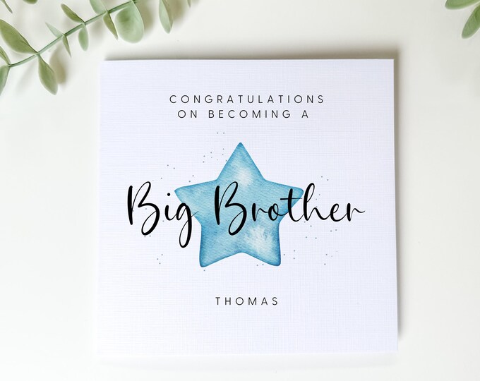 New Big Brother Card, Personalised Super Hero Card for A New Big ...