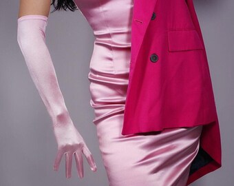 Pink Bridal Gloves - Etsy