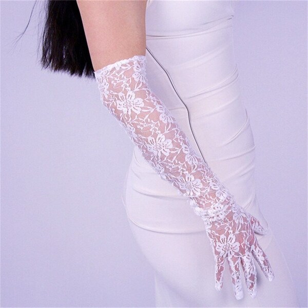 White Lace Gloves - Etsy