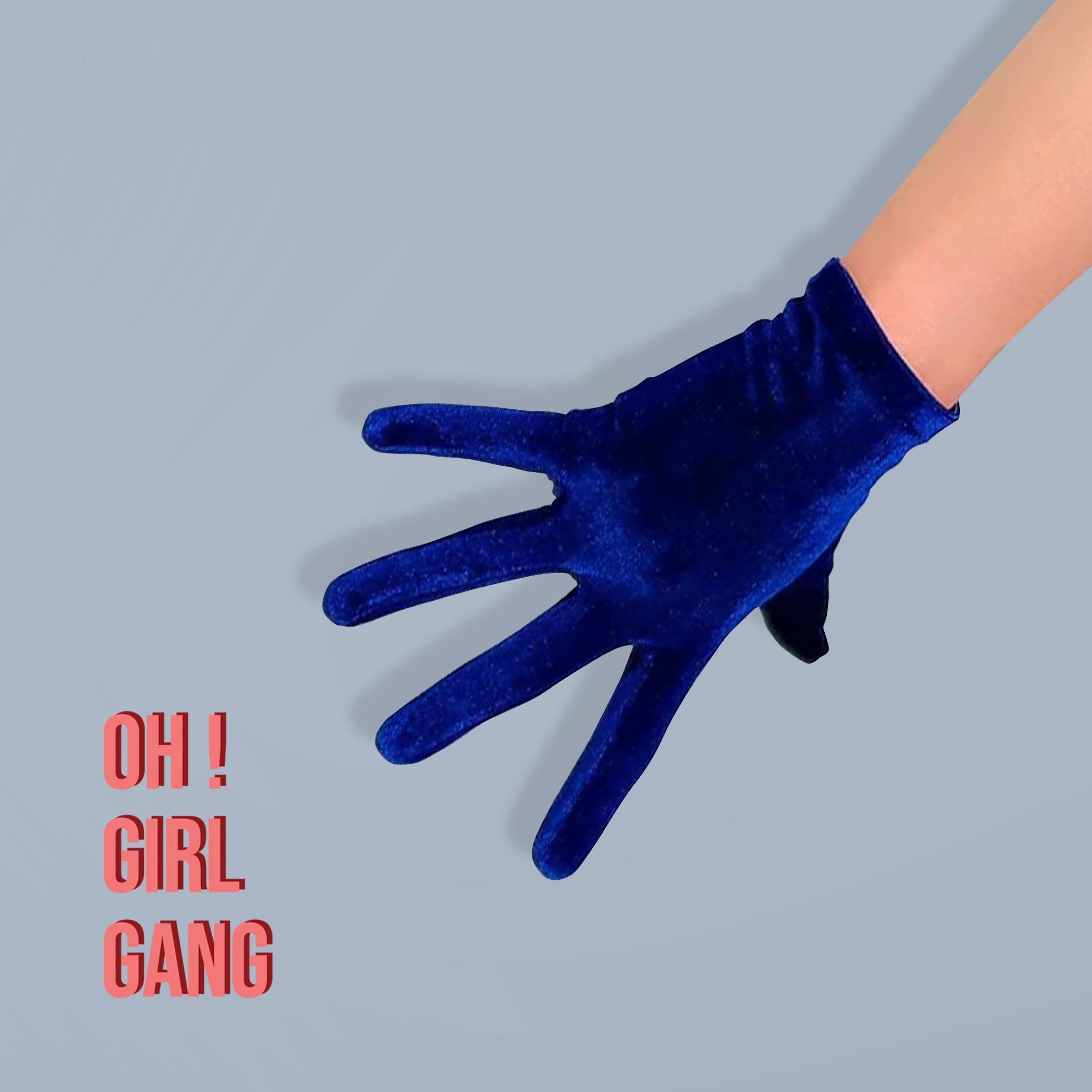 Velvet Party Gloves: Short Stretchy Costume Gloves (black, White, Pink ...