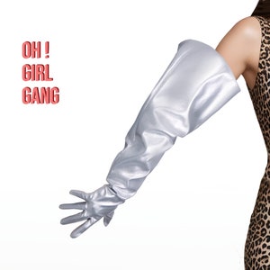 Red, Gold, Silver Wide Sleeves Long Gloves, Men and Women Statement ...