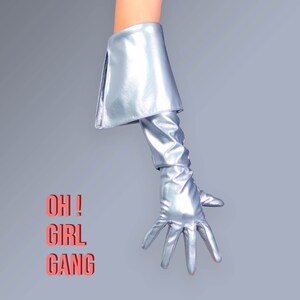 Black Leather Gloves, Party Costume Leather Gloves, Gothic, Drag Gloves ...