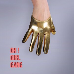 Gold Opera Gloves Faux Patent Leather in All Lengths, Drag Stage Gloves ...