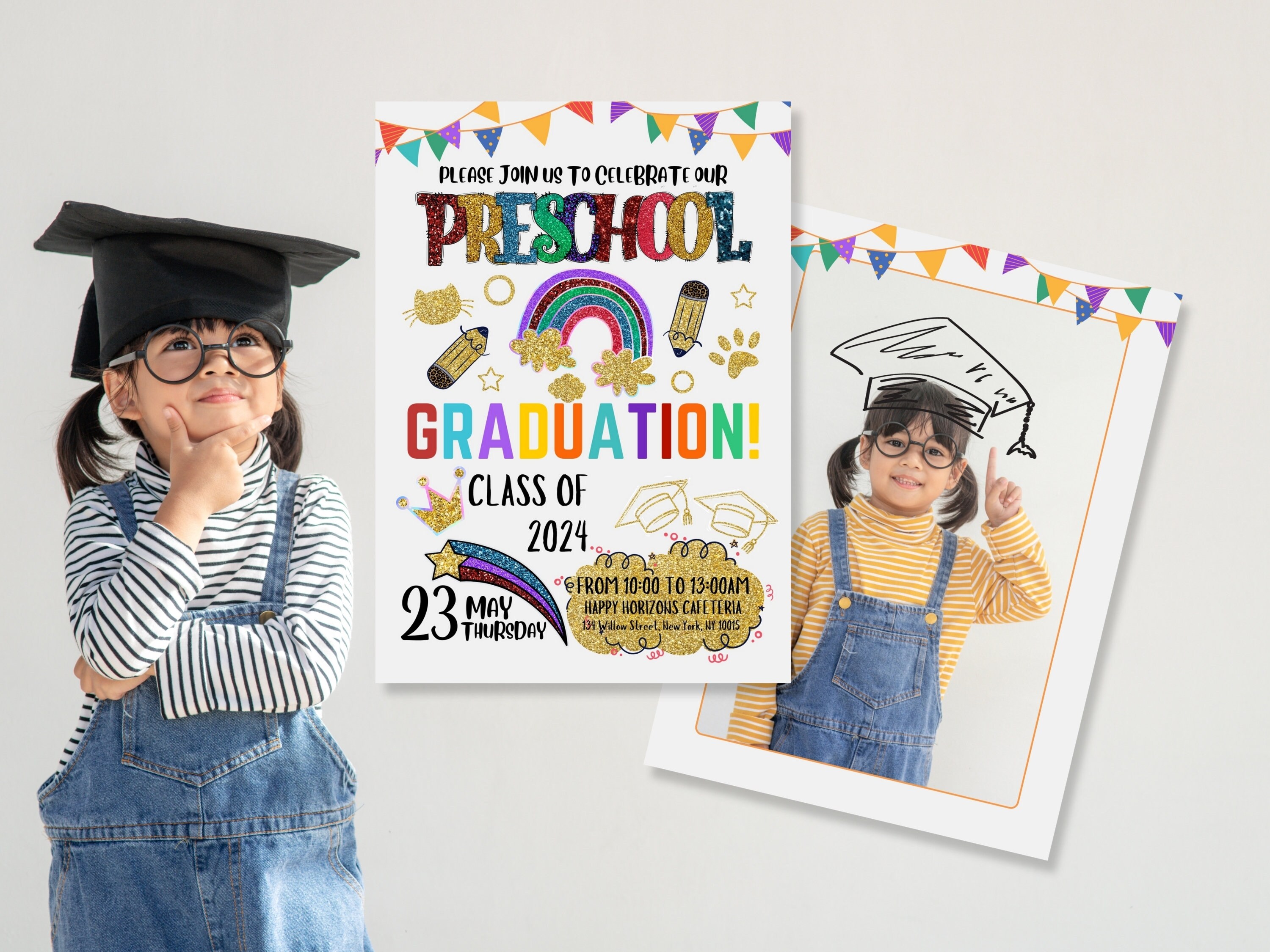 Preschool Graduation Party Invitation Class of 2024 Kindergarten ...