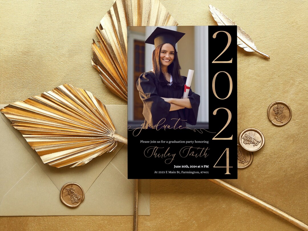 Senior Announcement Card Class of 2024, College Graduation Party ...