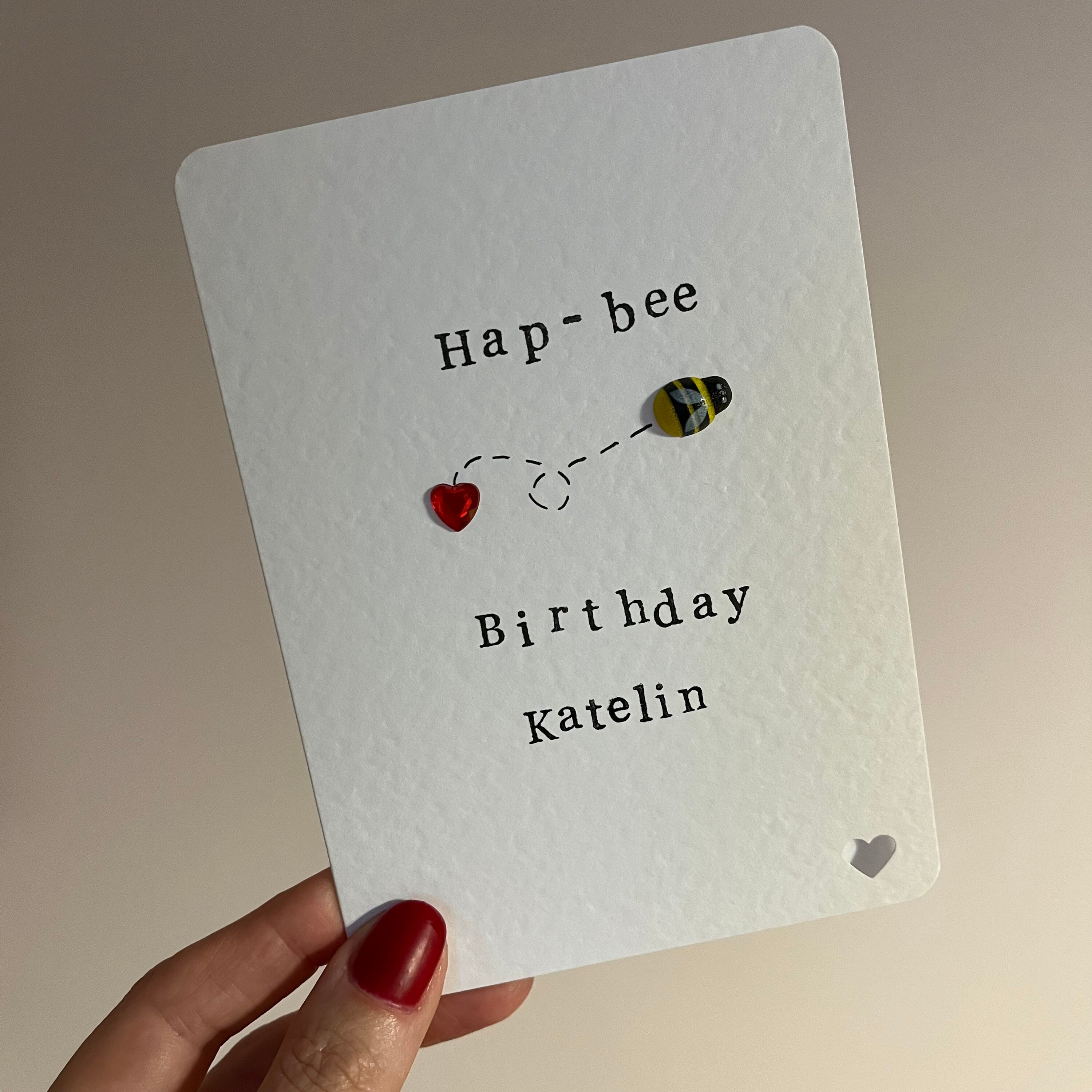 Handmade Birthday Card Hap-bee Birthday Card Bee Birthday - Etsy