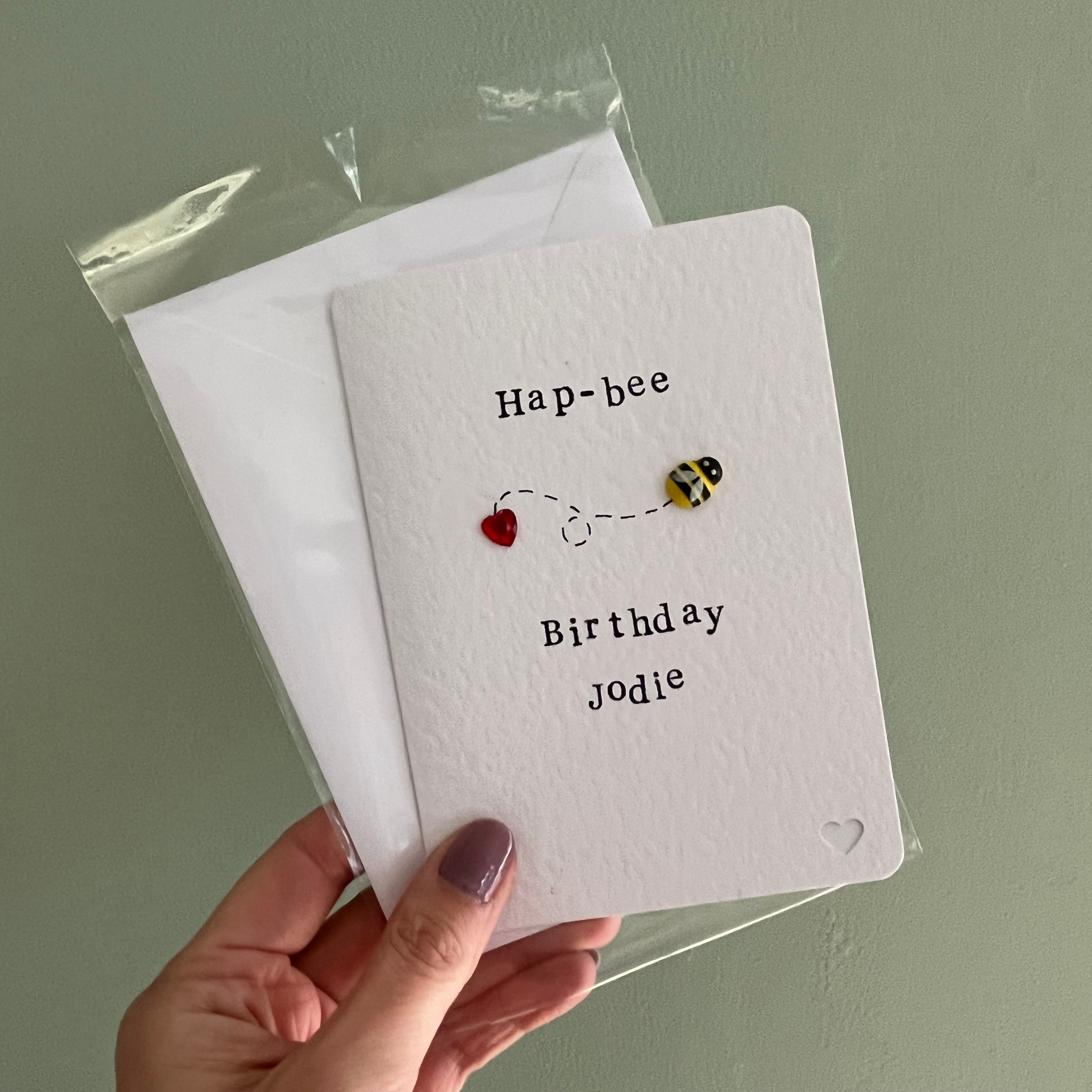 Handmade Birthday Card Hap-bee Birthday Card Bee Birthday - Etsy