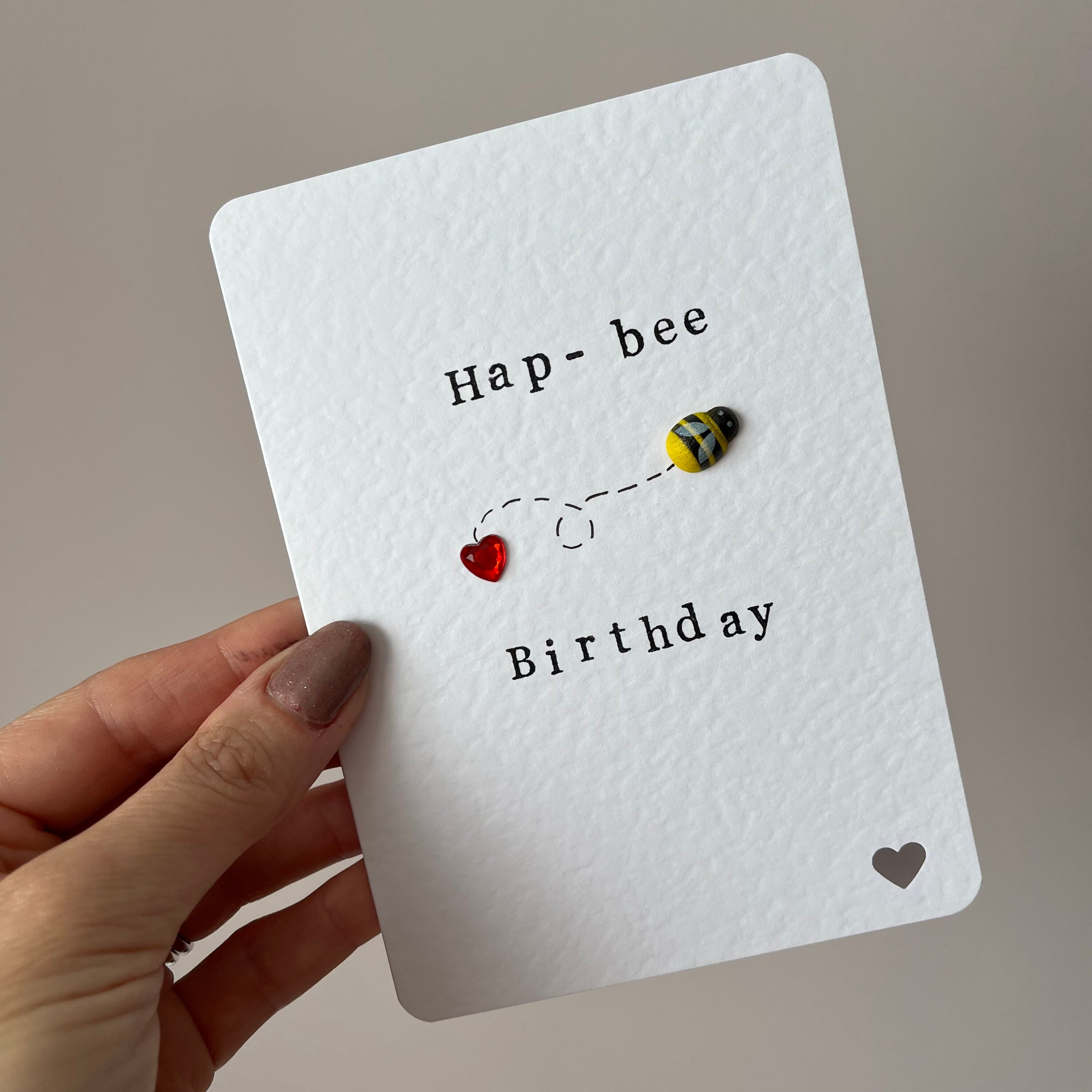 Handmade Birthday Card Hap-bee Birthday Card Bee Birthday - Etsy