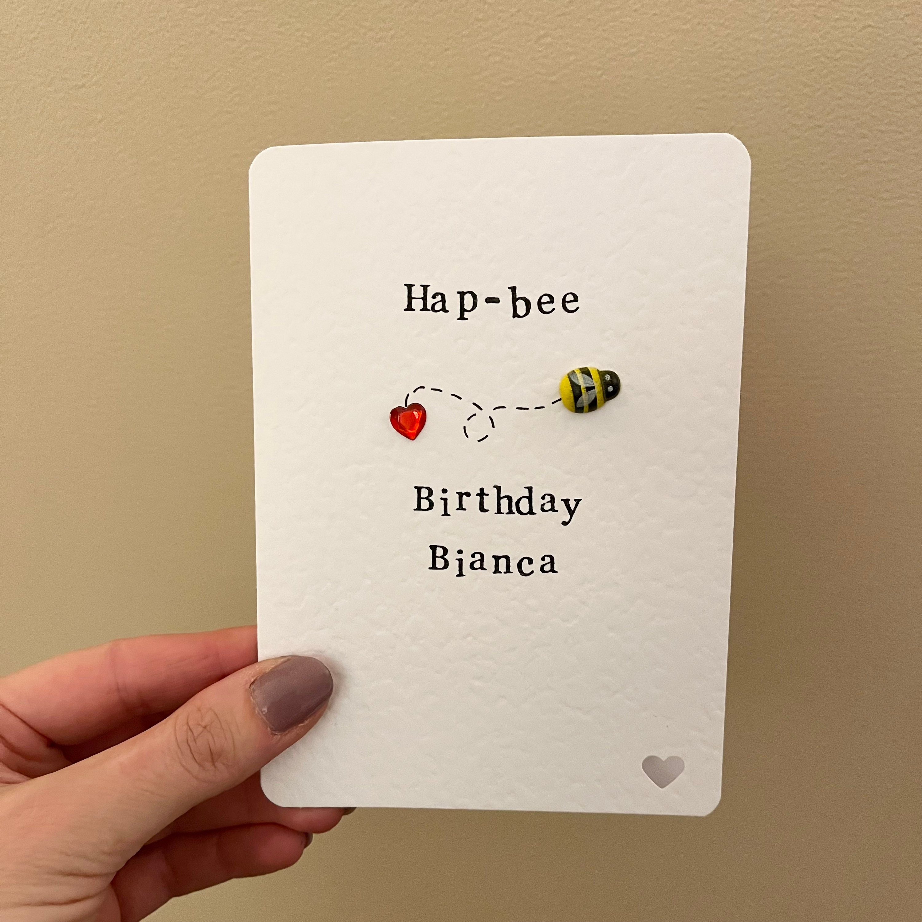 Handmade Birthday Card Hap-bee Birthday Card Bee Birthday - Etsy