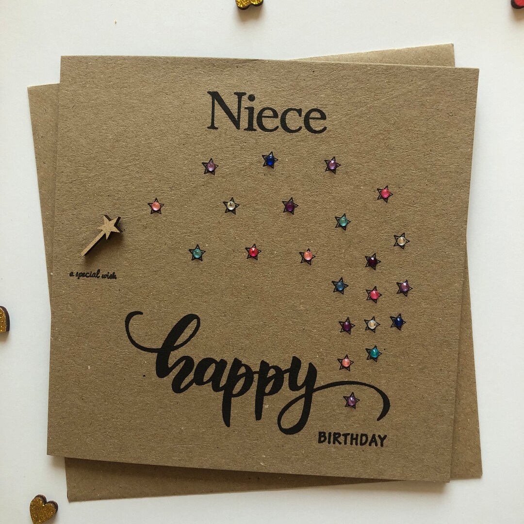 Handmade Niece Birthday Card/niece Birthday/a Special Wish - Etsy UK