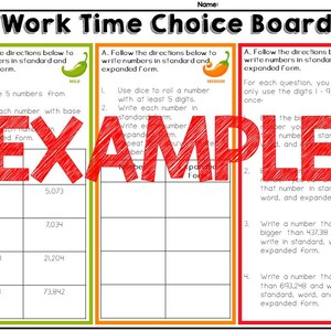 Georgia Math Standards - Choice Boards - 4th Grade - Etsy