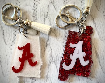 Alabama State Keychain - Etsy