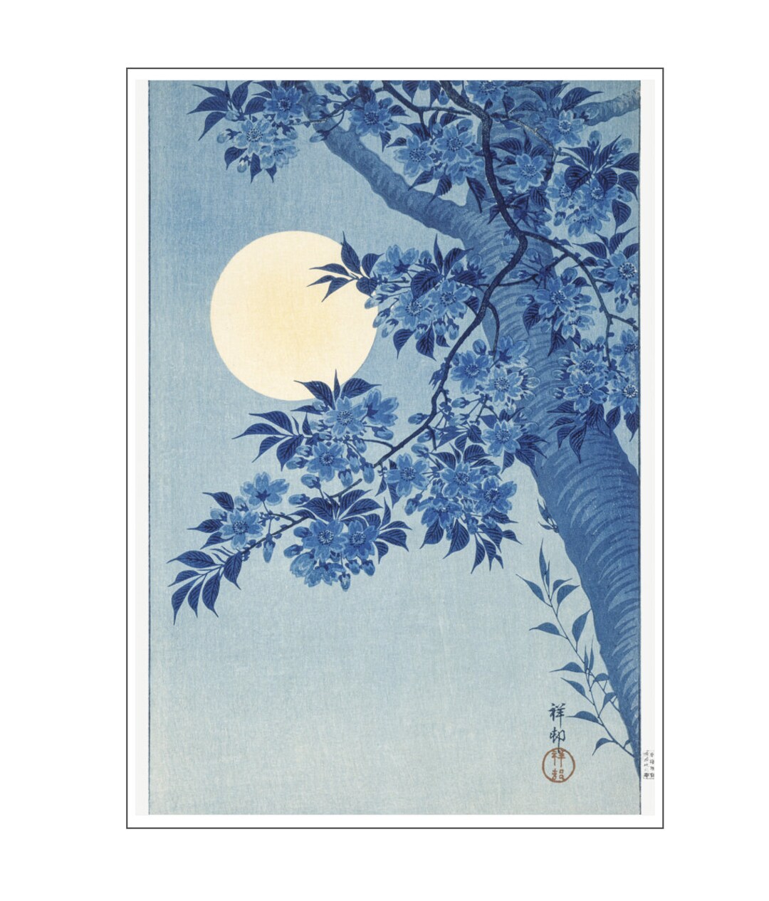 Original Vintage Japanese Art | Moon - Etsy