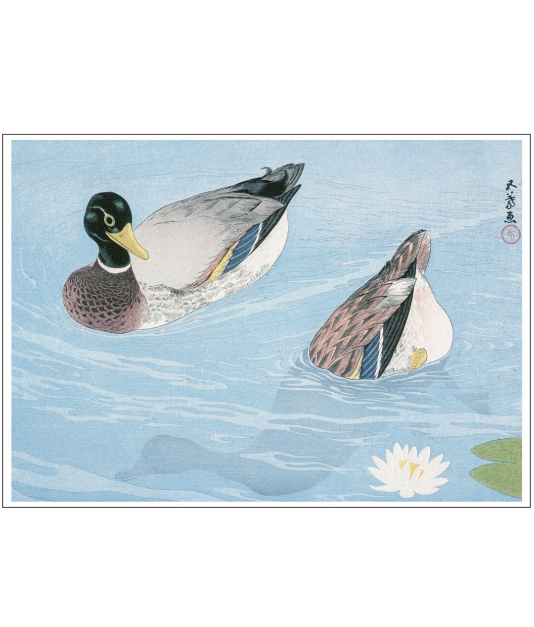 Original Vintage Japanese Art | Ducks | Living Room | Bedroom | Office ...