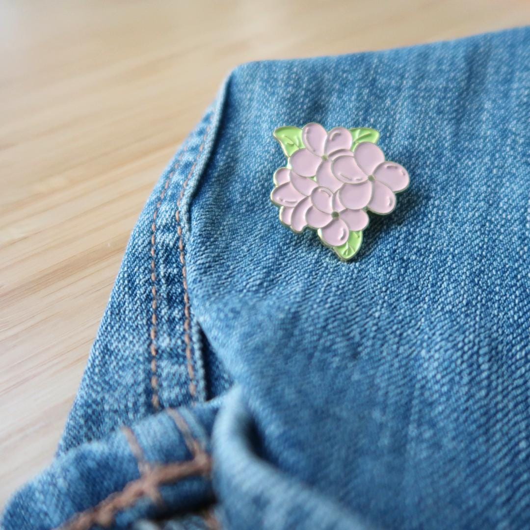 Pink Flower Cluster Enamel Pin - Cute Floral Brooch for Jackets and Bags ｜ Back to School | Pins ...