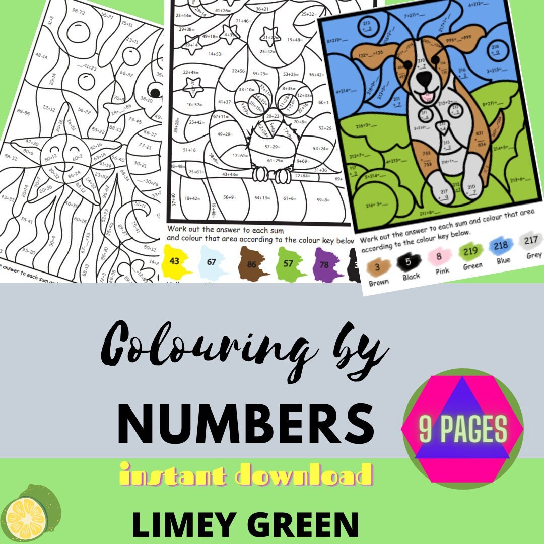 Mindful Colouring by Numbers art, Home Learning, Maths, KS2, KS3 - Etsy