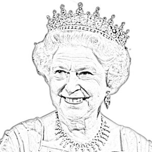 Queen Elizabeth II PNG Queen of England - Etsy