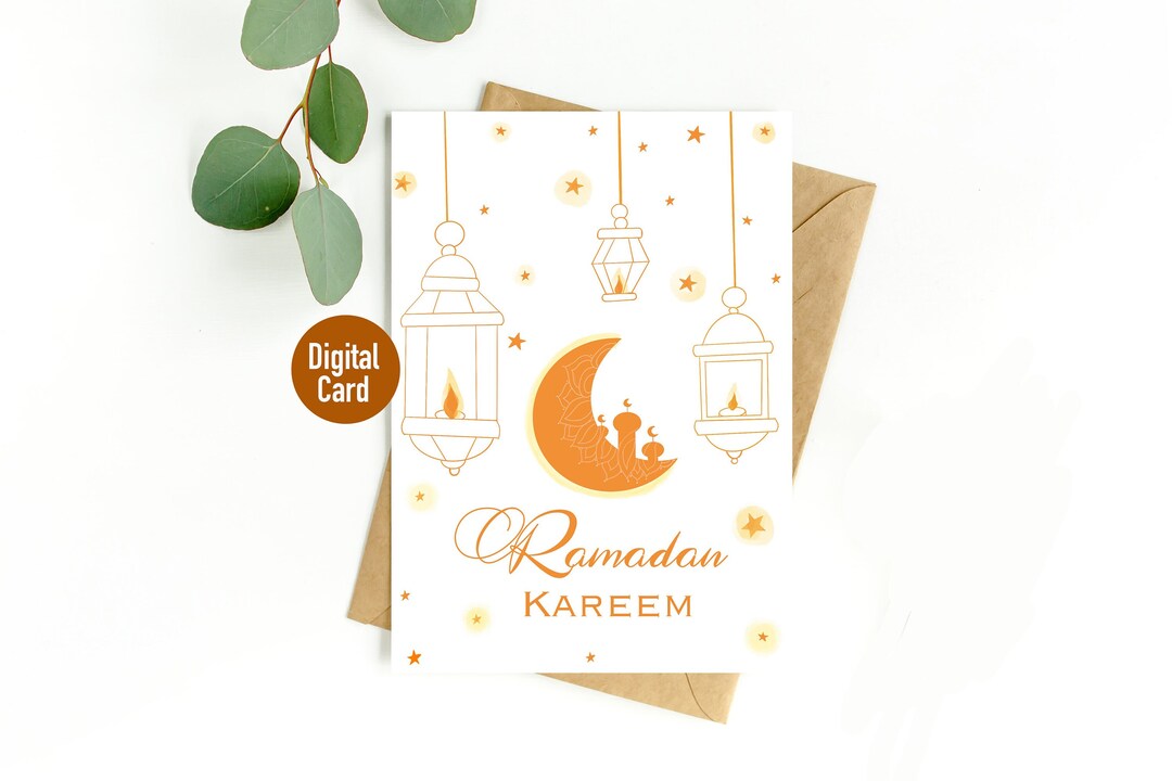 Ramadan Kareem Digital Card, Printable Ramadan Card, Digital ...