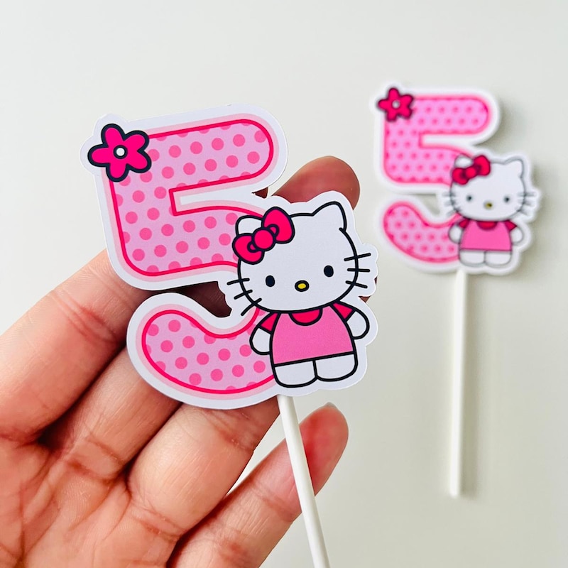 Hello Kittys Cupcake Toppers - Etsy