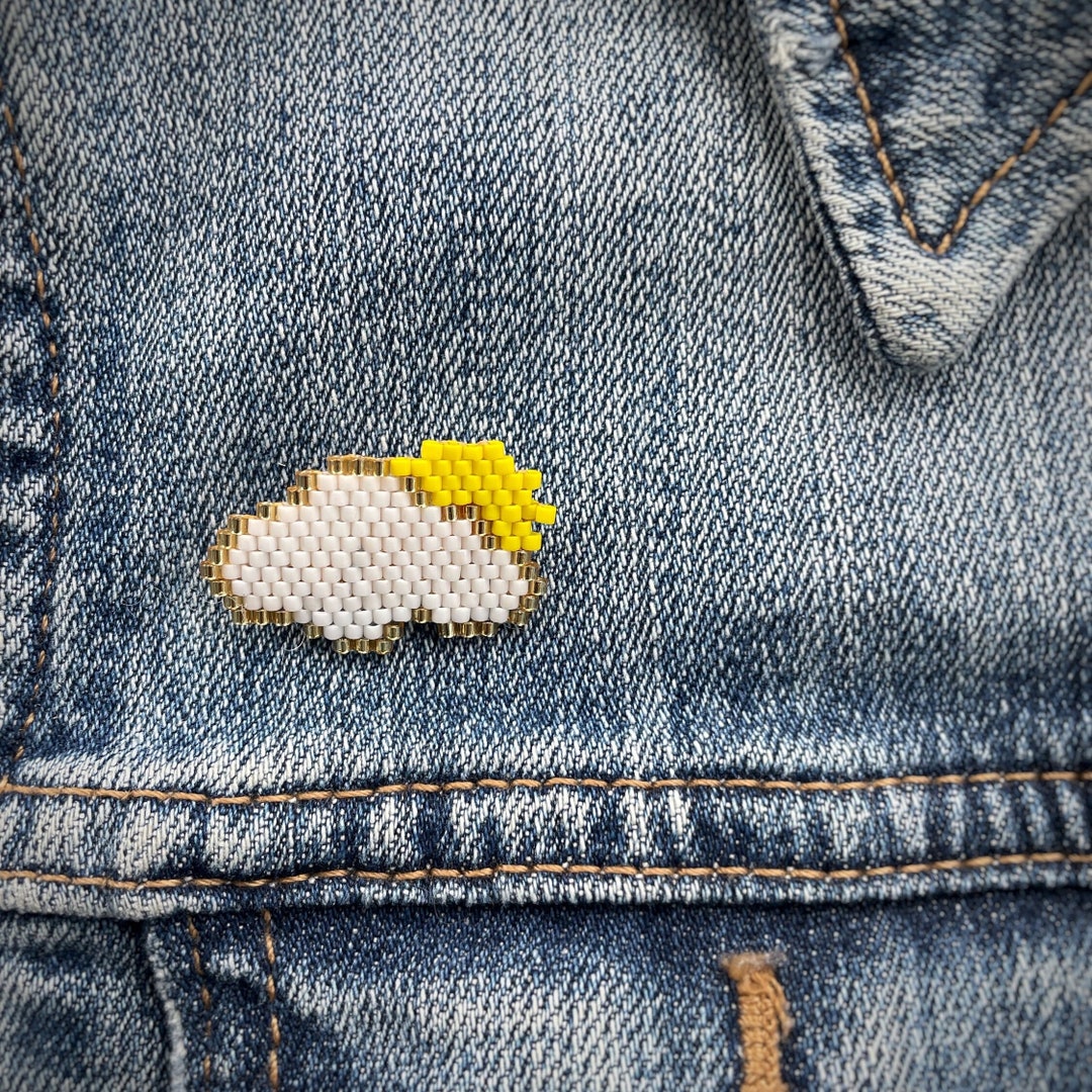 Handwoven Beaded Cloud Sun Brooch - Etsy