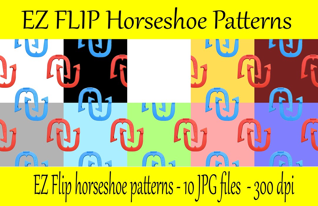 10 EZ Flip Horseshoe Seamless Patterns - Etsy