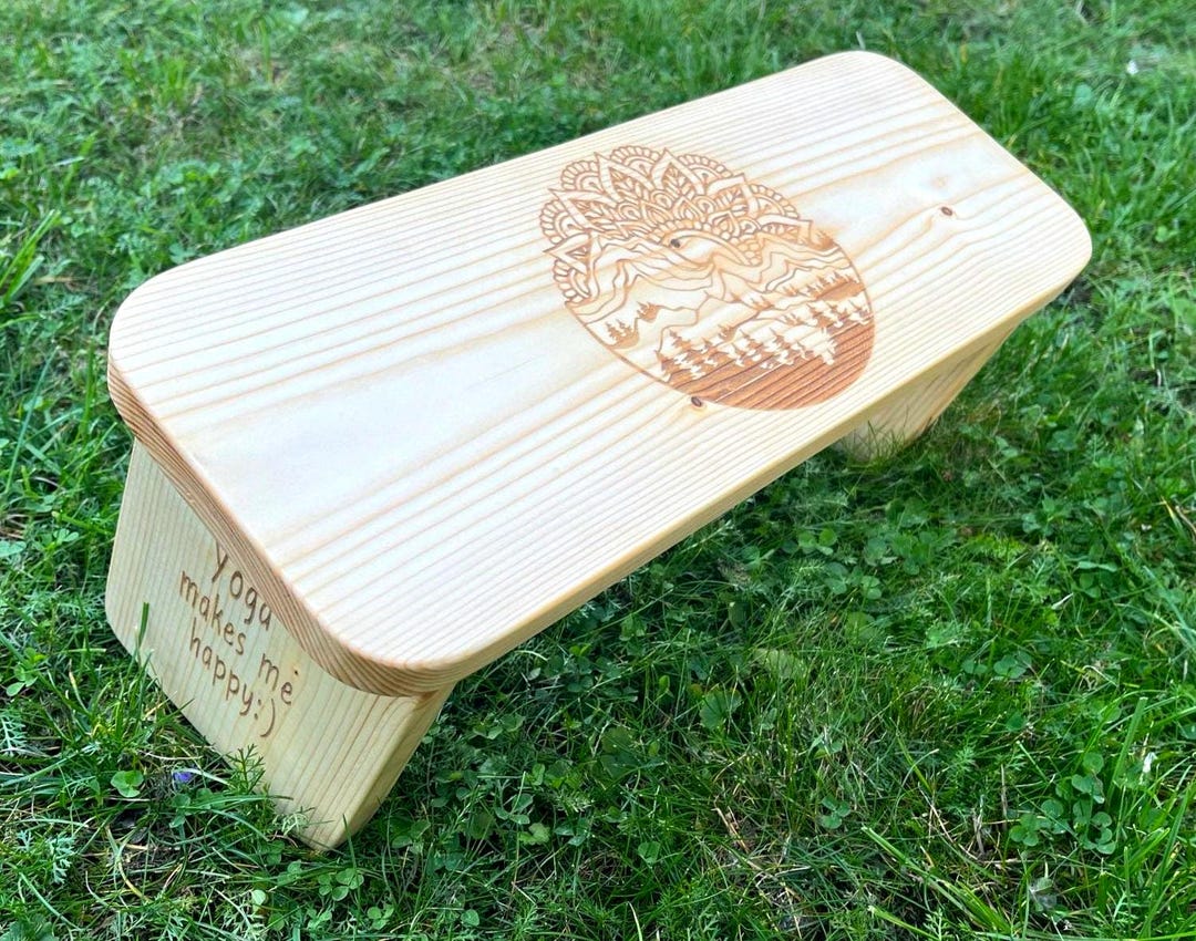 Wooden Meditation Bench With Engraving. - Etsy