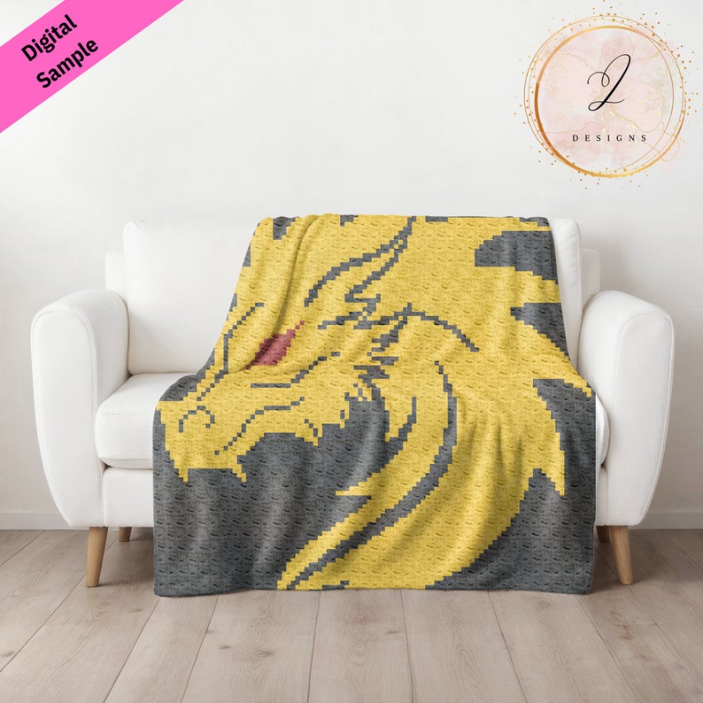 Dragon Head C2C Crochet Blanket Pattern (PDF) - Etsy