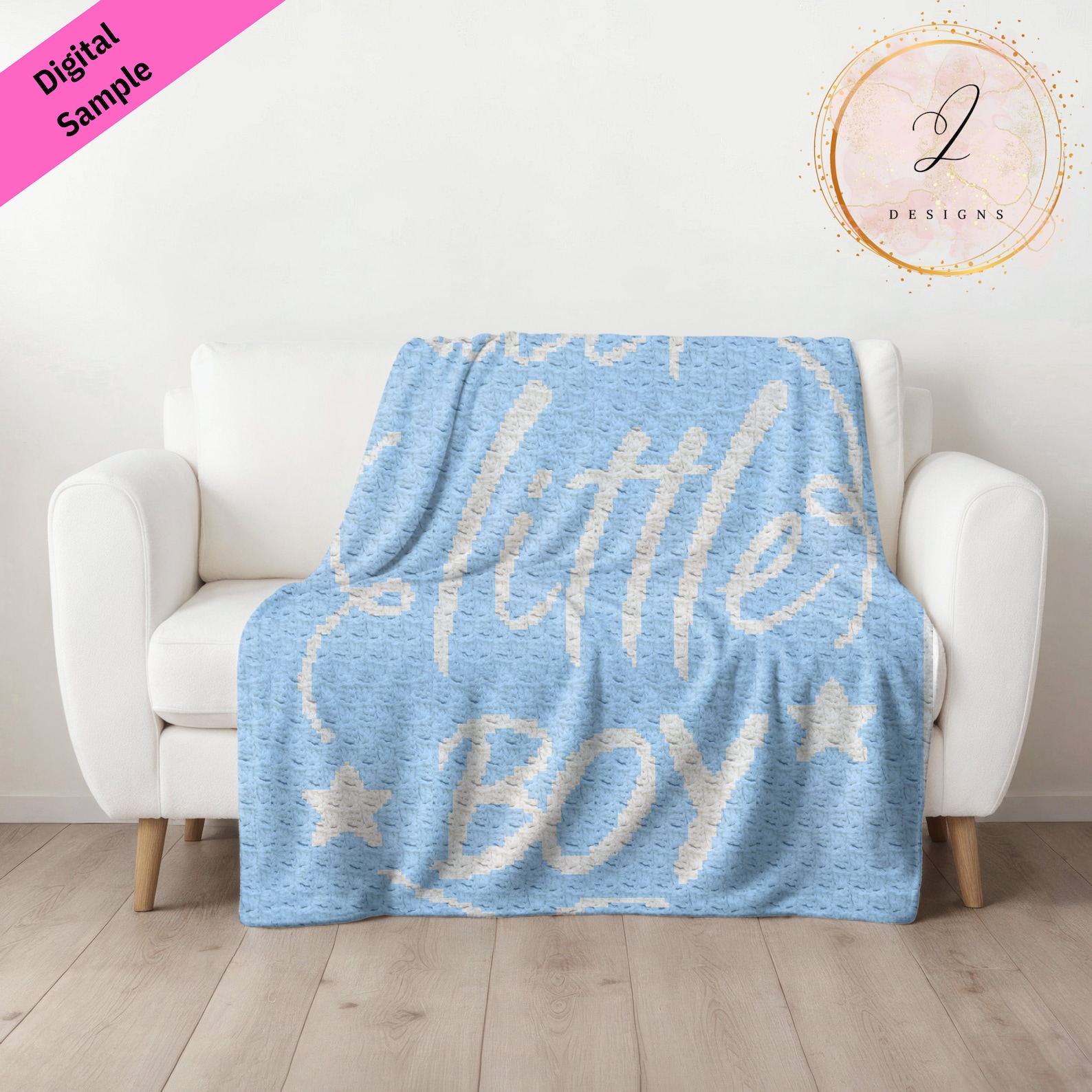 Sweet Little Boy C2C Crochet Blanket Pattern & Graph, Corner to Corner ...