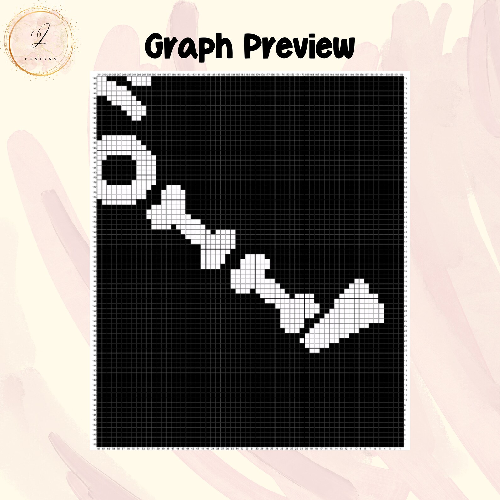 Cute Dancing Skeleton C2C Crochet Blanket Pattern & Graph, Skeleton ...