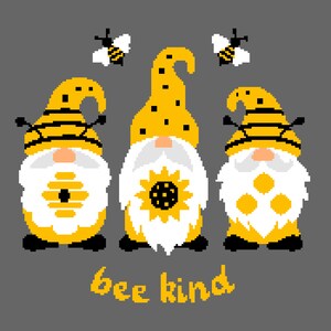 Crochet Bee Kind Gnomes Graph Written Pattern for C2C & Tapestry ...