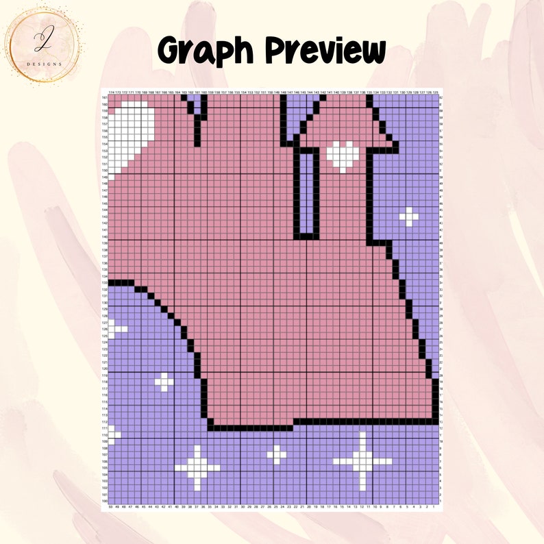 Princess Castle C2C Crochet Blanket Pattern & Graph, Princess Crochet ...