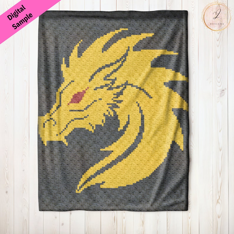 Dragon Head C2C Crochet Blanket Pattern (PDF) - Etsy