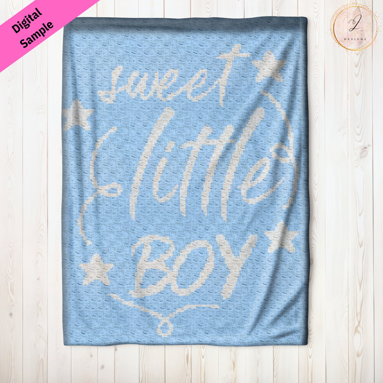 Sweet Little Boy C2C Crochet Blanket Pattern & Graph, Corner to Corner ...