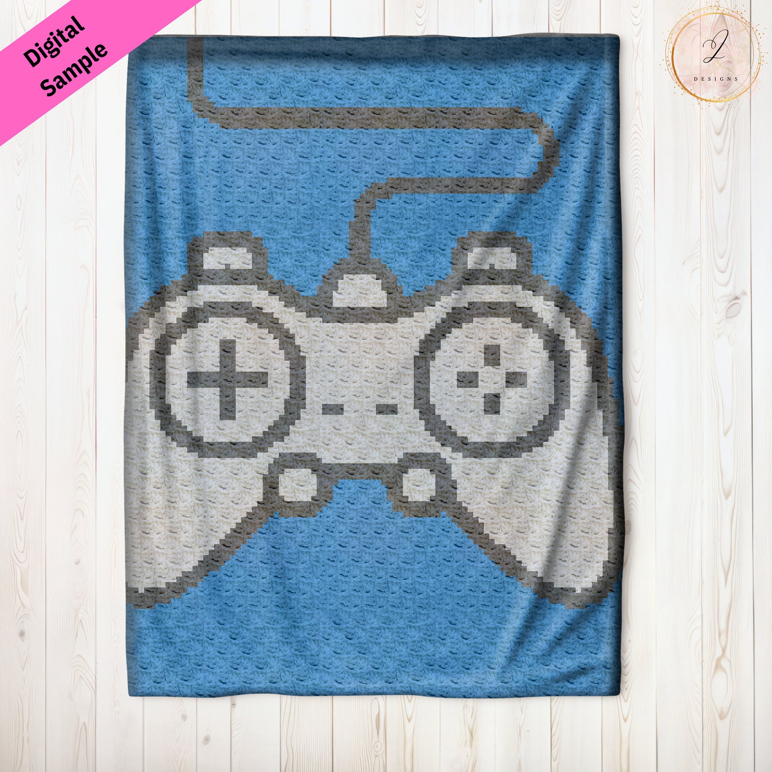 Game Controller C2C Crochet Blanket Pattern & Graph, Video Game Crochet ...