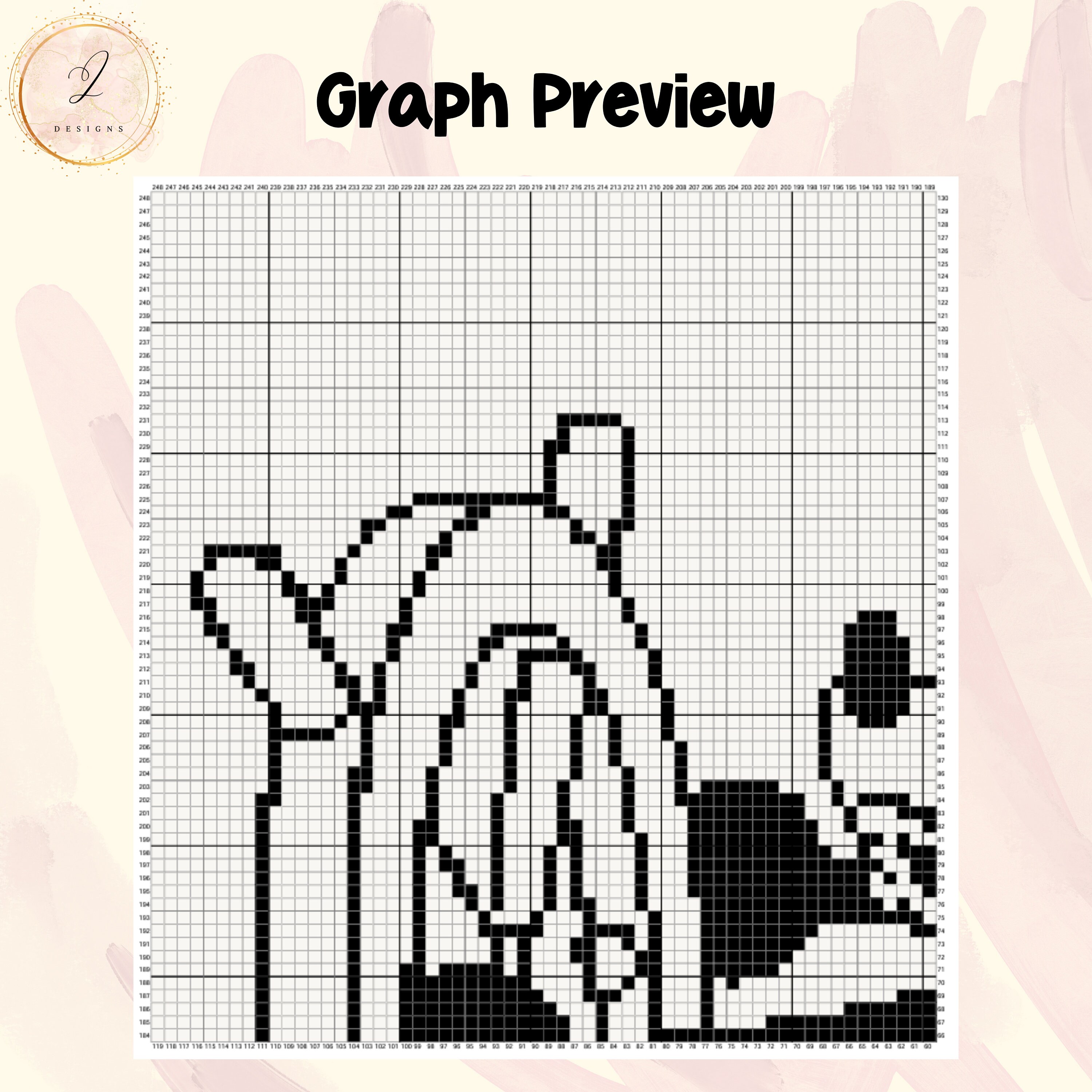 Steamboat Willie Mickey Mouse Crochet Blanket Pattern, C2C Mini Graph ...